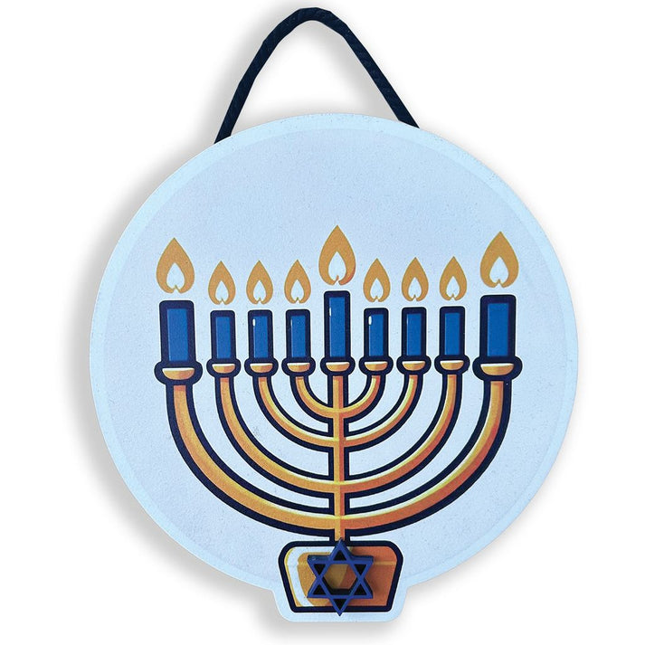 Menorah Cut-Out Door Hanger – Works of Heart